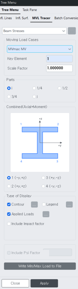 Beam Stresses – MIDAS Support