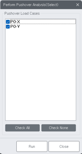 Perform Pushover Analysis(Select) – MIDAS Support