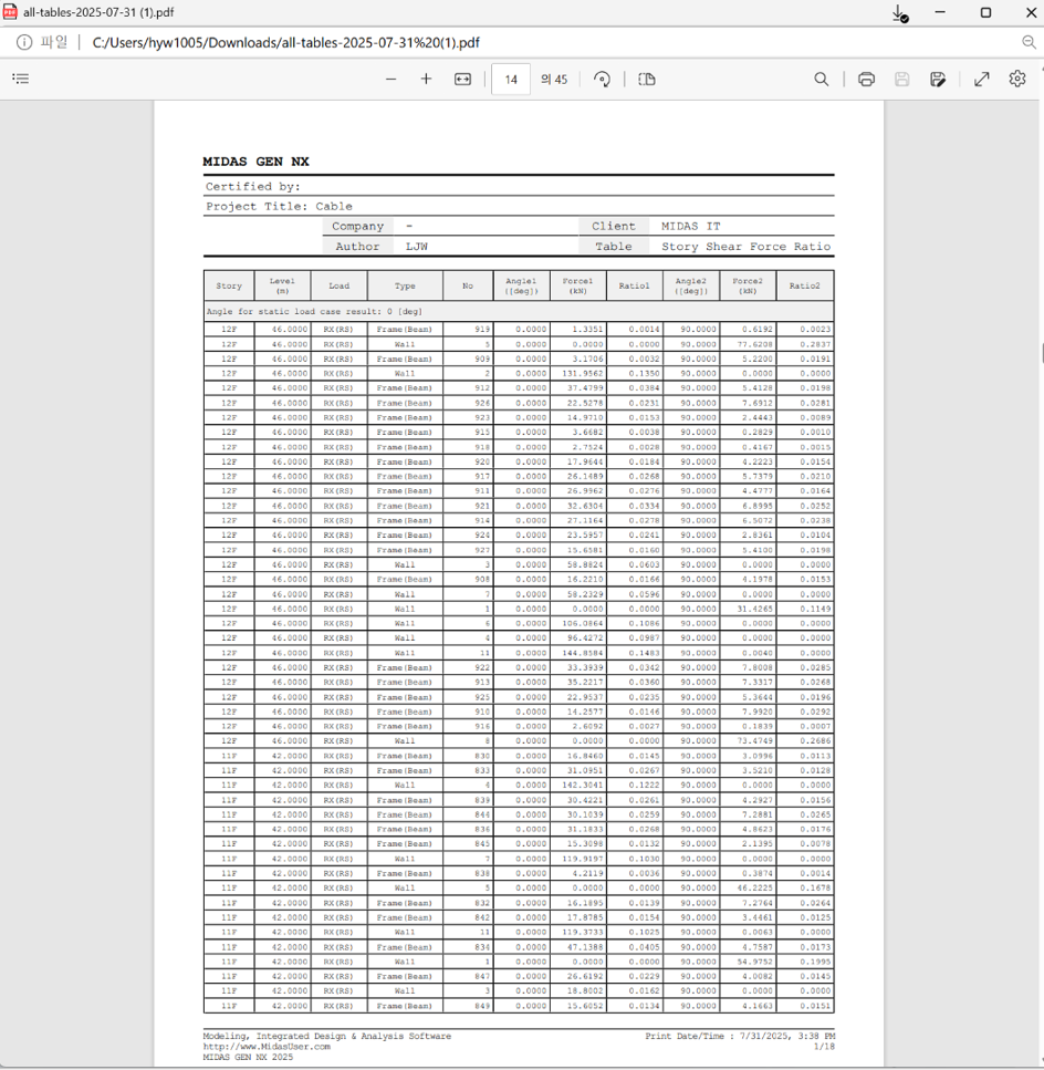 Easy Result Table – MIDAS Support