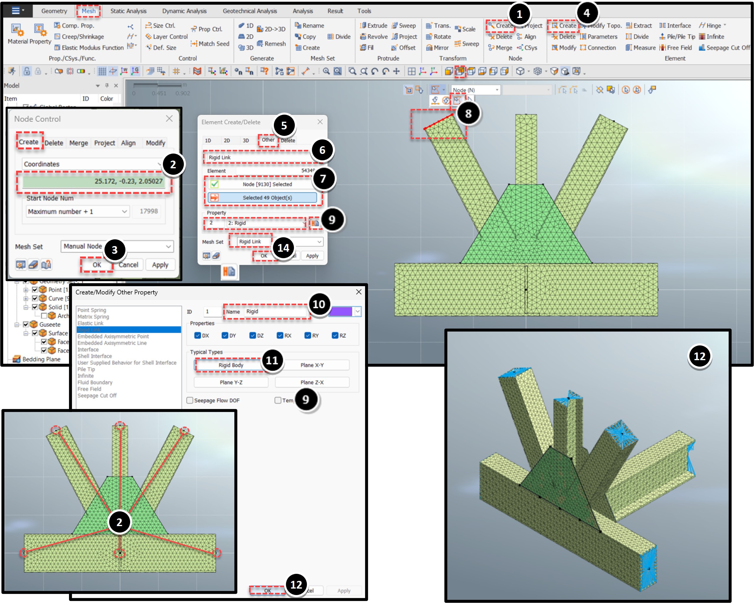 [FEA NX] Truss Bridge Joint Analysis – MIDAS Support