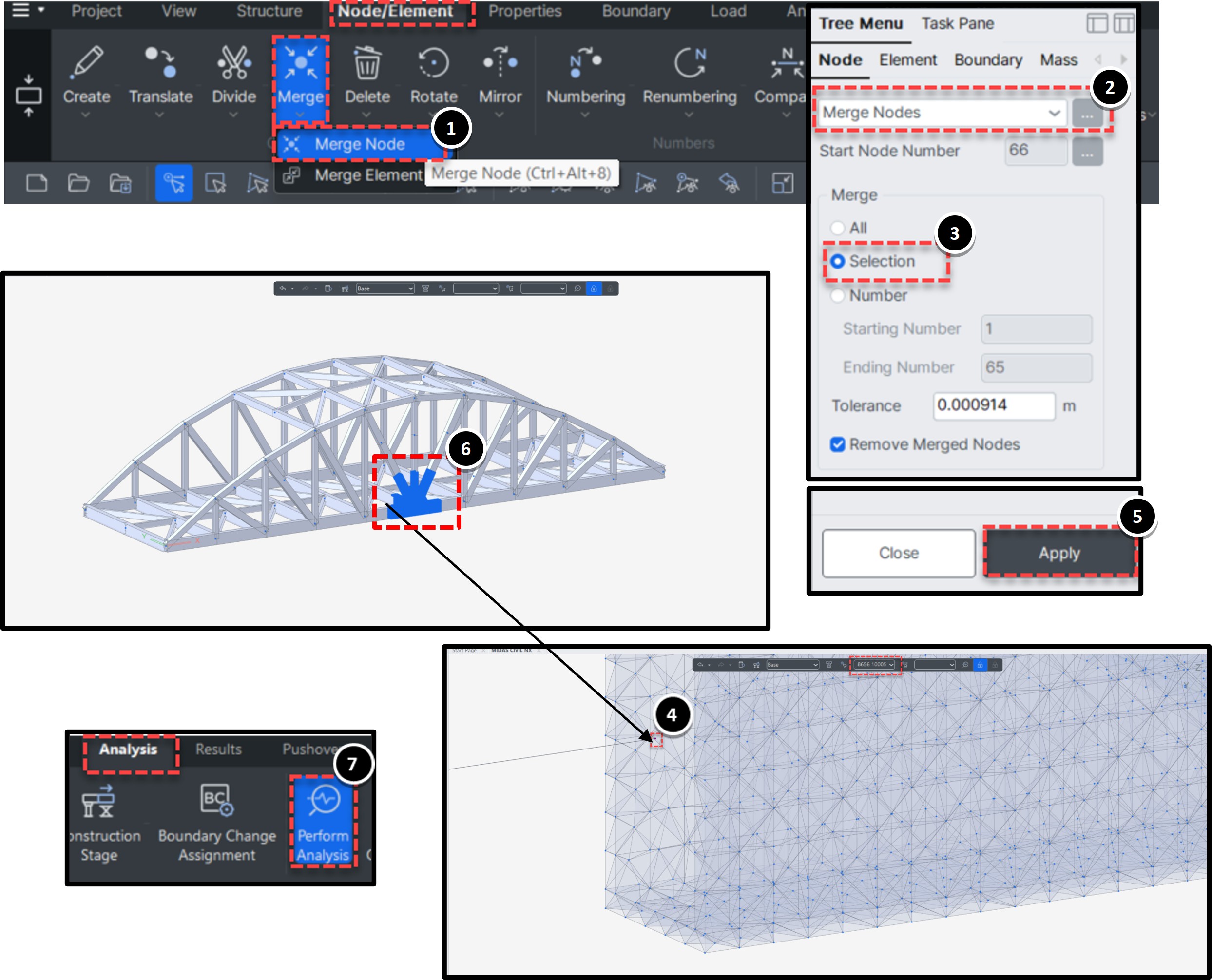 [FEA NX] Truss Bridge Joint Analysis – MIDAS Support