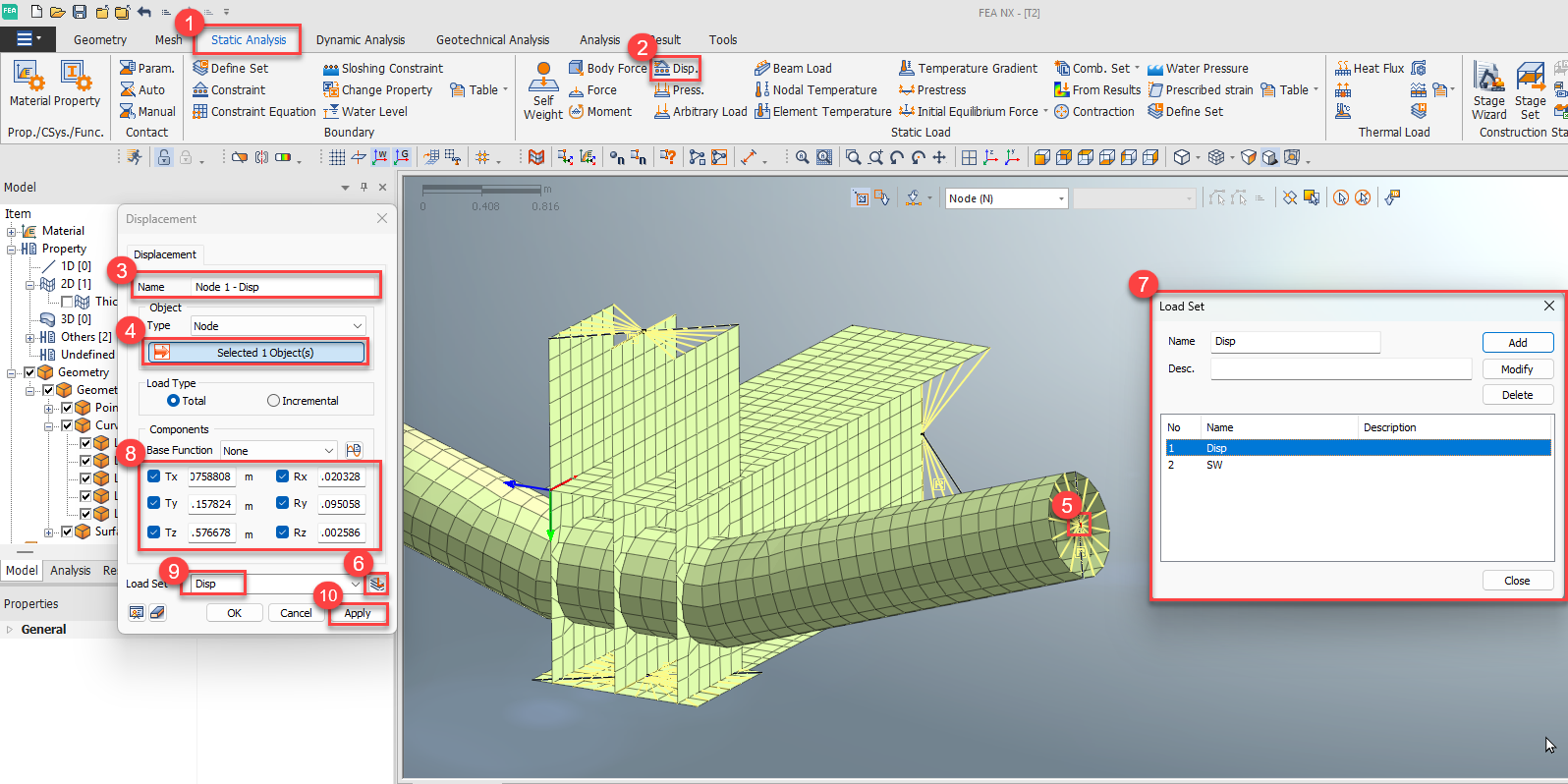 [FEA NX] Fatigue Analysis of a Truss Joint – MIDAS Support