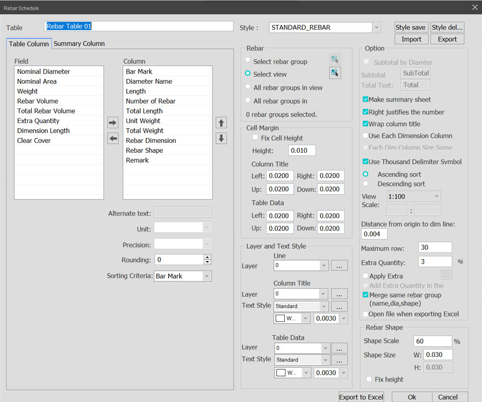 [CAD ID] How to create rebar schedule in CAD ID – MIDAS Support