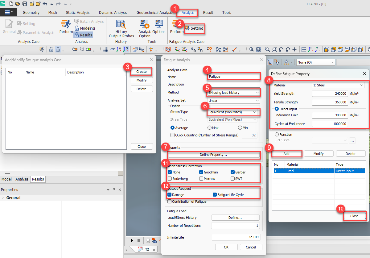 [FEA NX] Fatigue Analysis of a Truss Joint – MIDAS Support