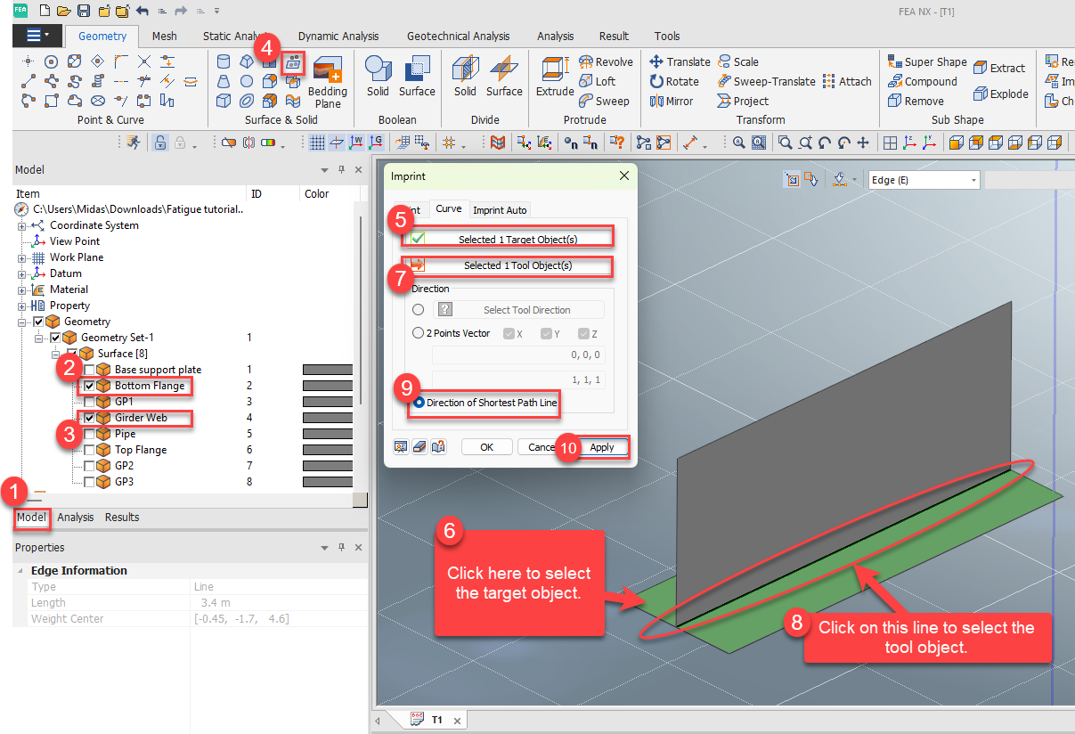 [FEA NX] Fatigue Analysis of a Truss Joint – MIDAS Support