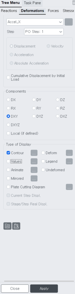 Displacement Contour – MIDAS Support