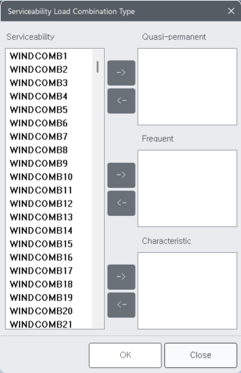 Serviceability Load Combination Type – MIDAS Support