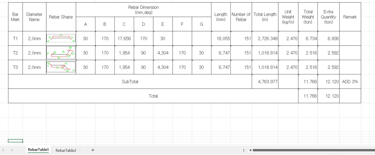 [CAD ID] How to export rebar schedule to excel in CAD ID? – MIDAS Support