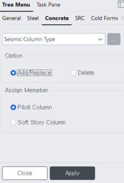 Seismic Column Type – MIDAS Support