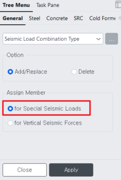 Seismic Column Type – MIDAS Support
