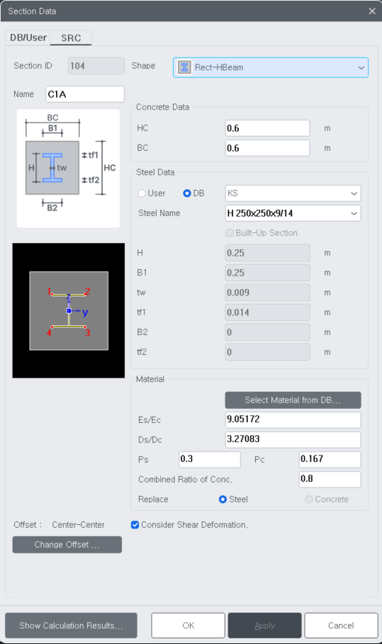 Section for Design – MIDAS Support
