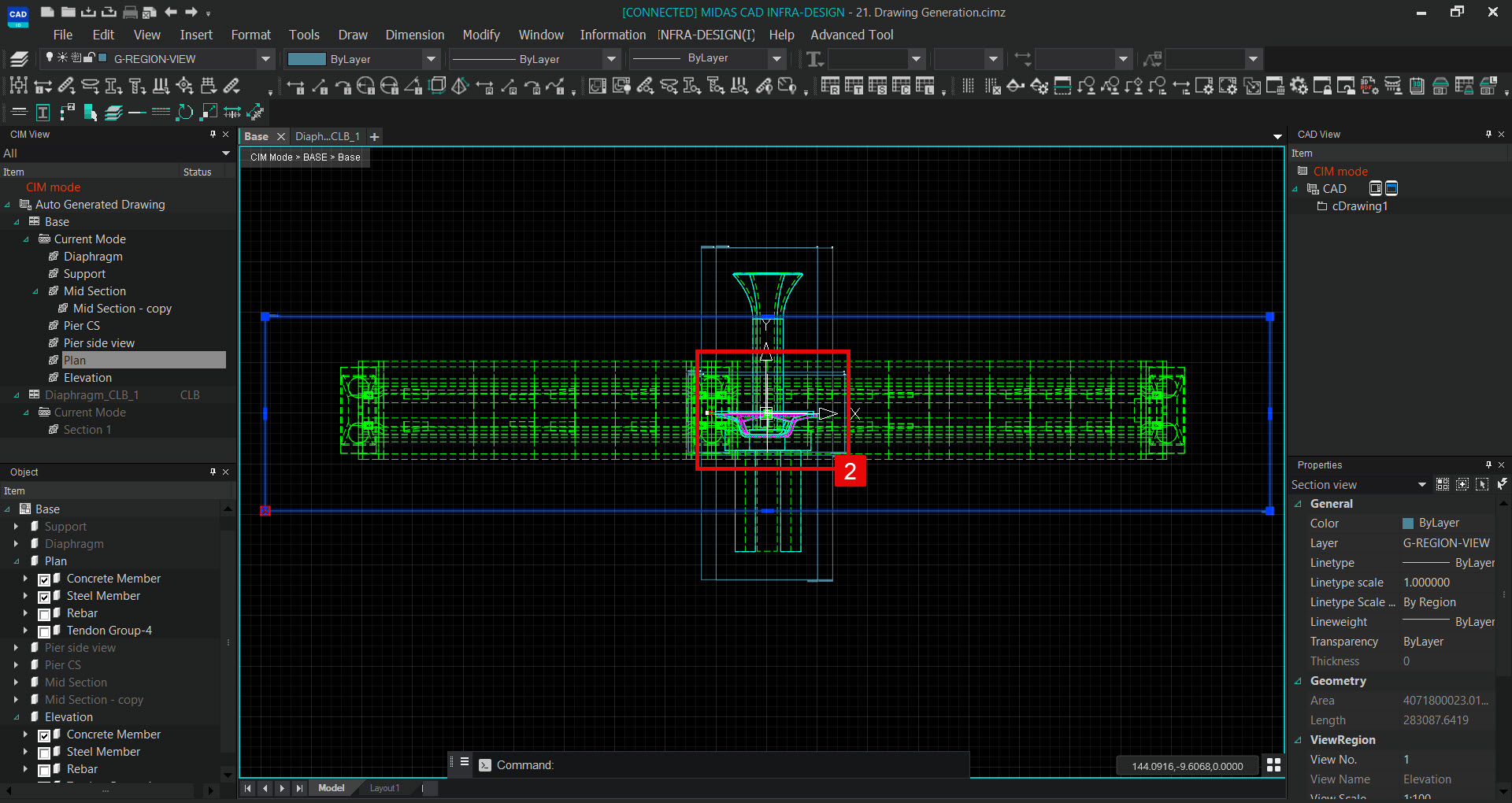 [CAD ID] After creating multiple drawing views in CIM, the views are ...