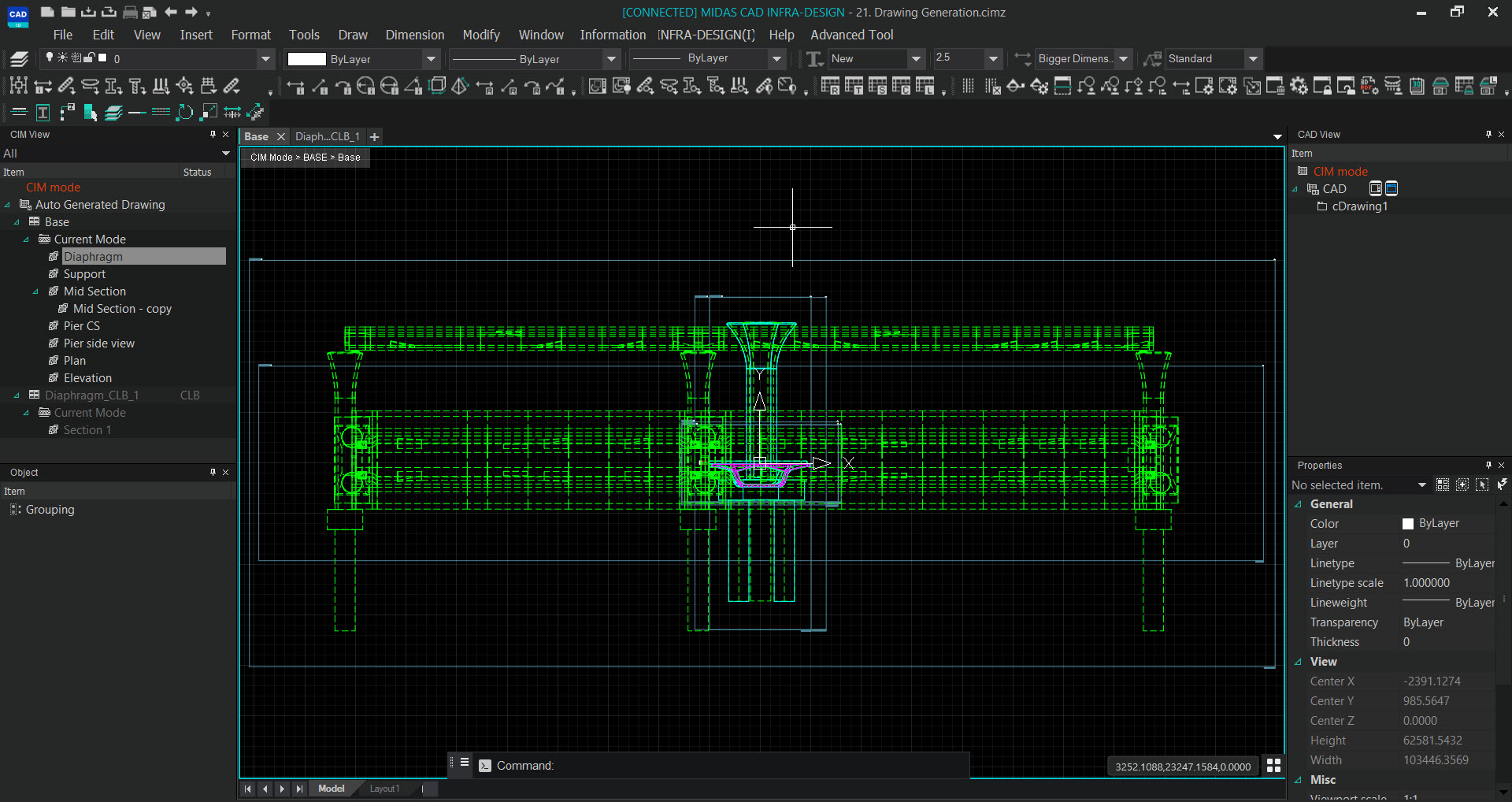 [CAD ID] After creating multiple drawing views in CIM, the views are overlapping in CAD ID. How ...