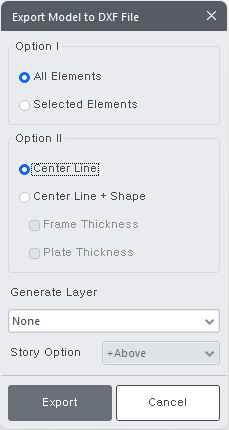 Export – MIDAS Support