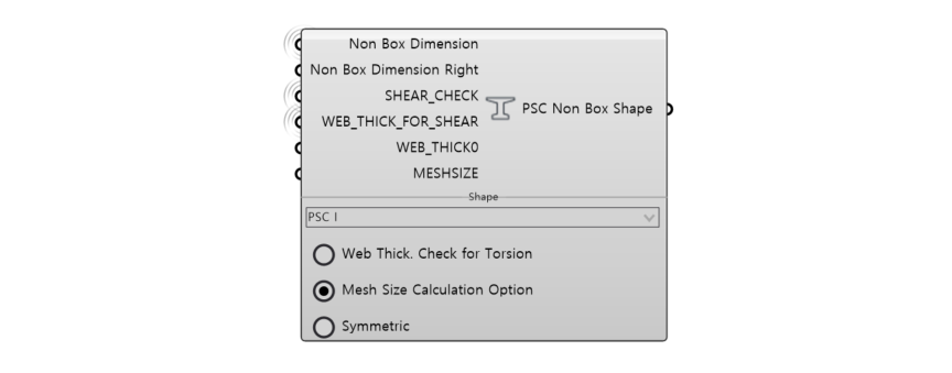 PSC Non Box Shape – MIDAS Support