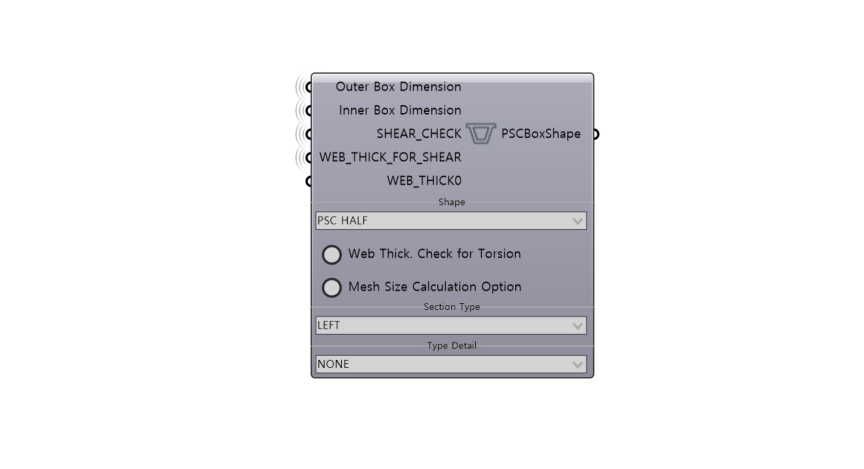 PSC Box Shape – MIDAS Support