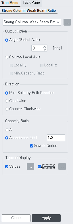 Strong Column-Weak Beam Ratio – MIDAS Support