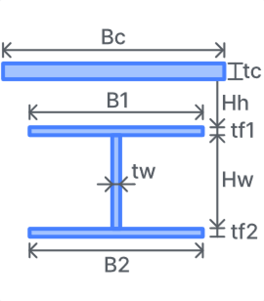 Girder Dimension of Composite Shape – MIDAS Support