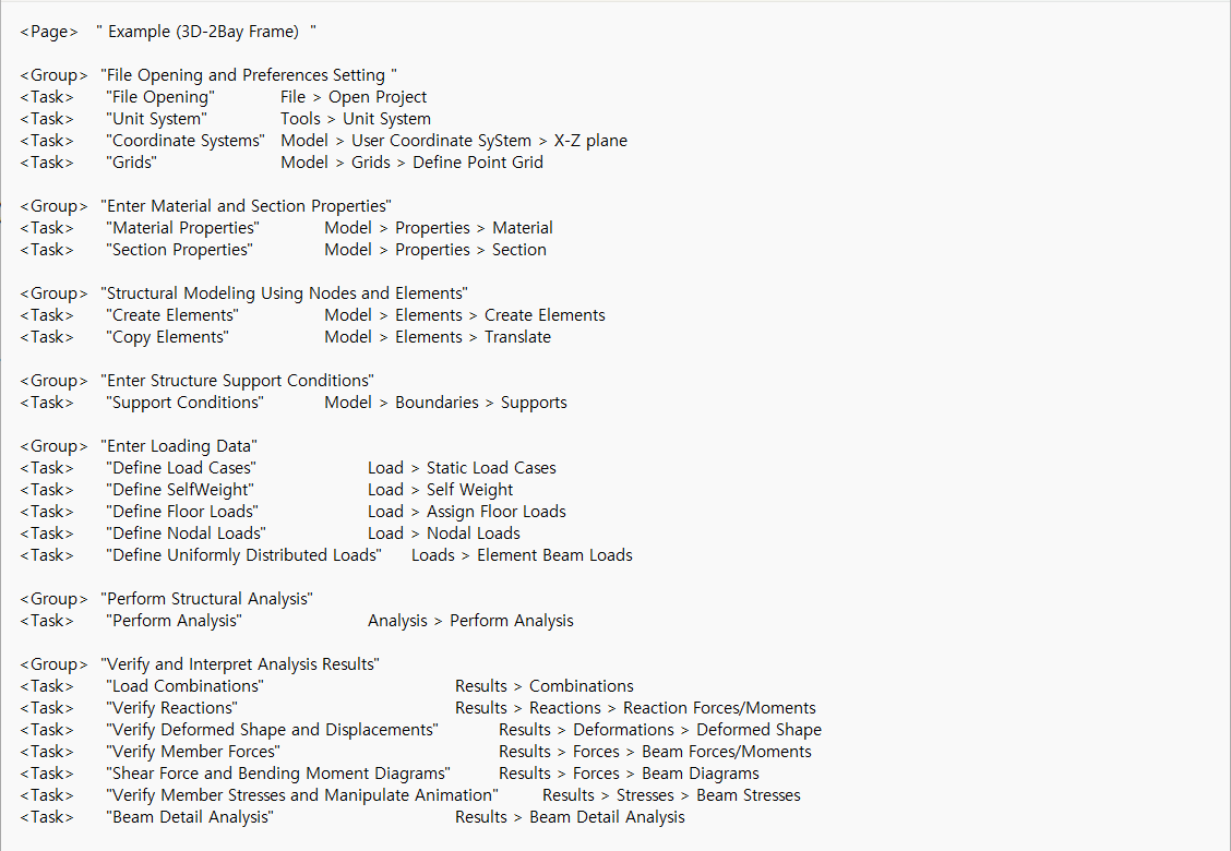 Task Pane – MIDAS Support