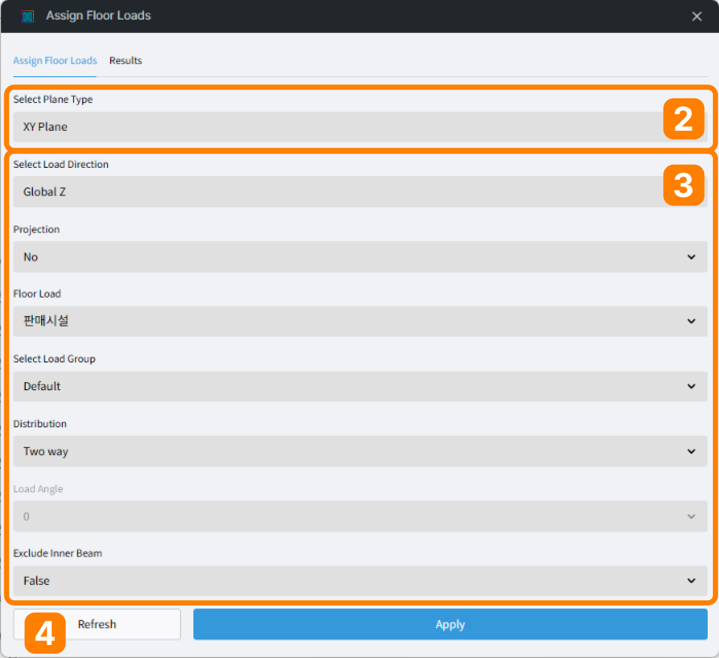 Assign Floor Loads – MIDAS Support