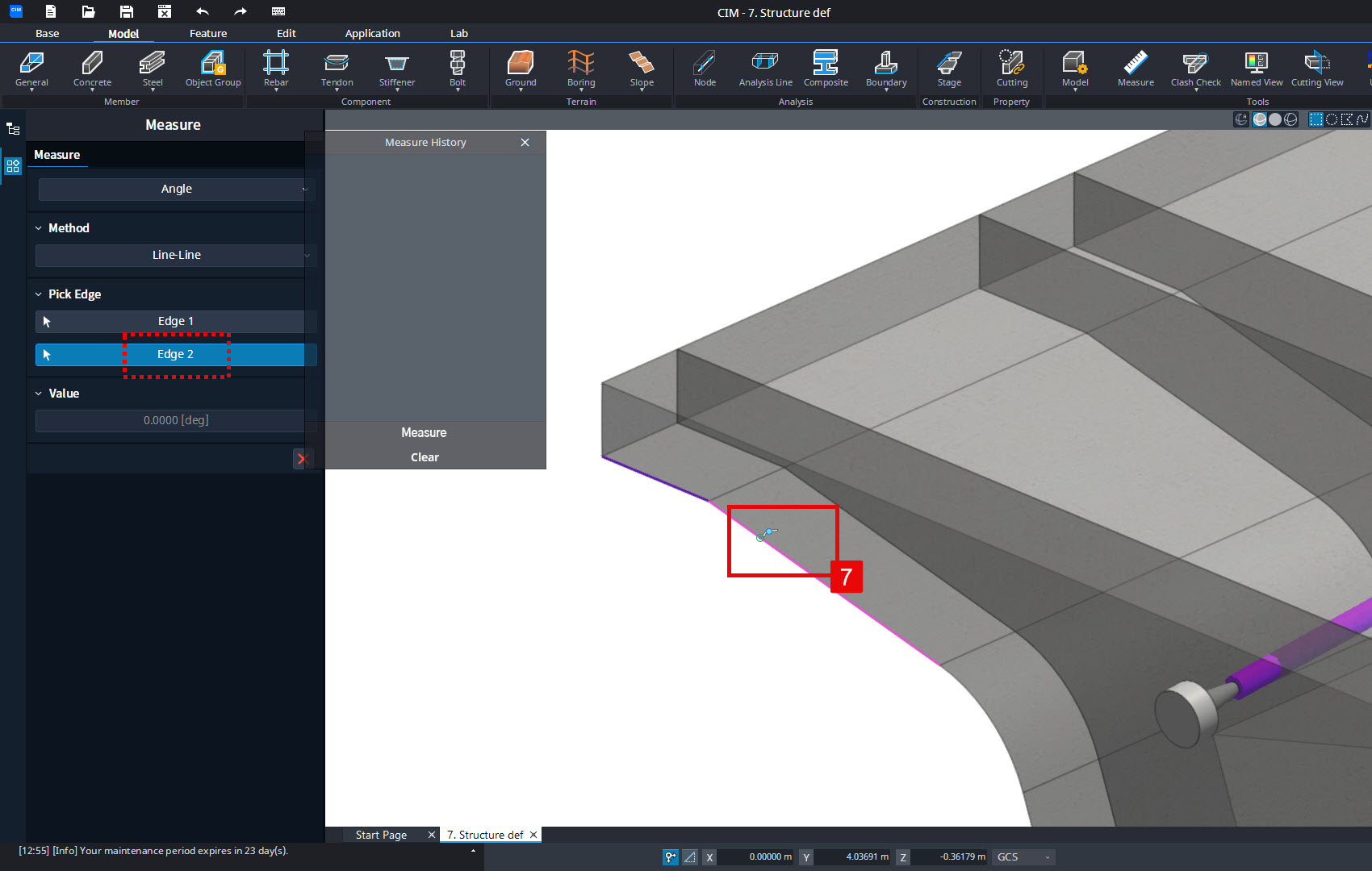 [CIM] How to measure angles between two edges? – MIDAS Support