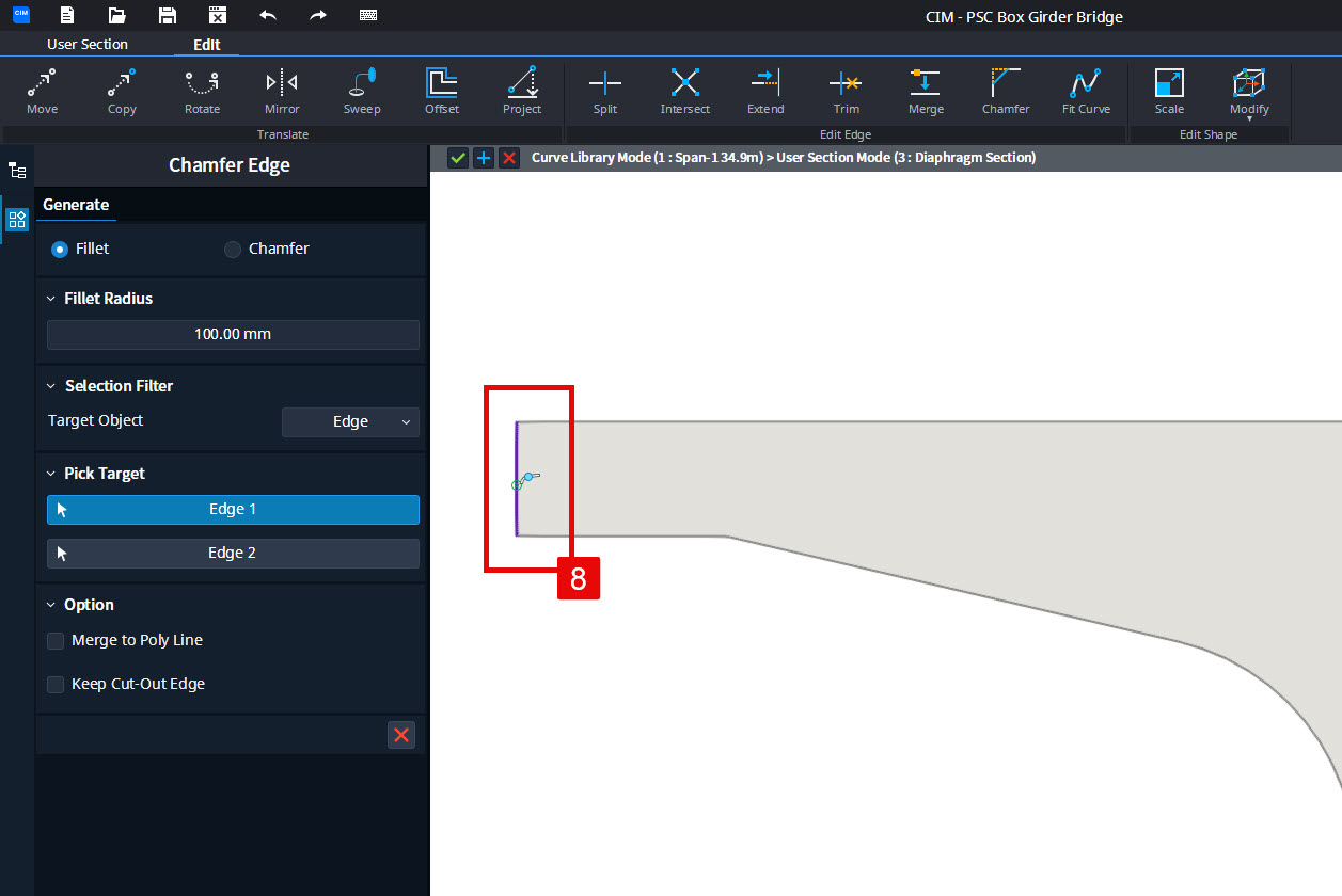 [CIM] How to fillet the edges of a user section within a library ...