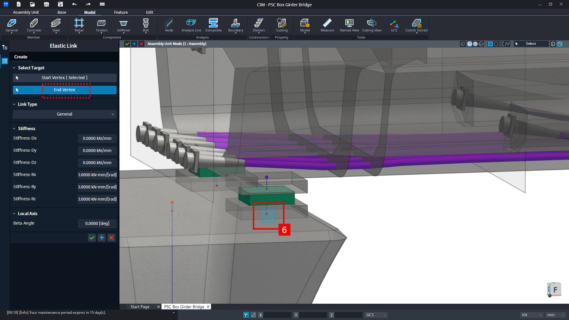 [CIM] How to define elastic link in bearings? – MIDAS Support