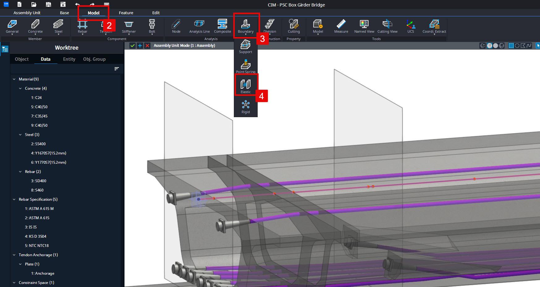 [CIM] How to define elastic link in bearings? – MIDAS Support
