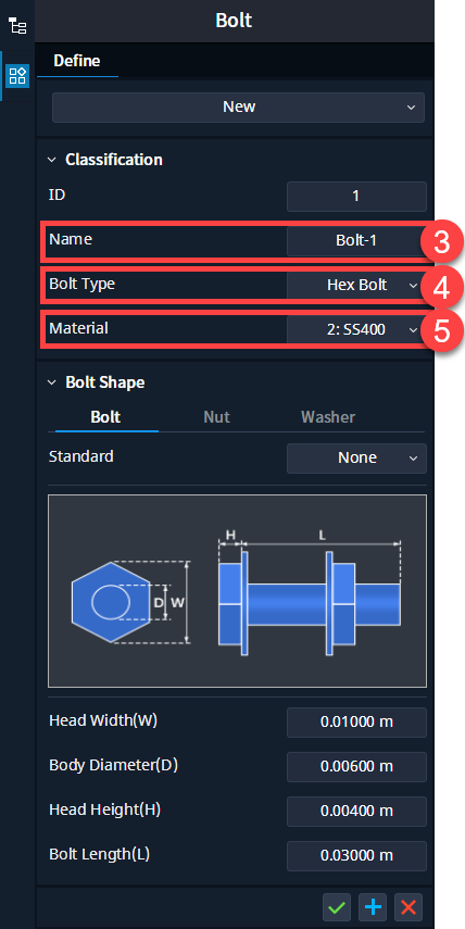 [CIM] How to define User-defined Bolt? – MIDAS Support