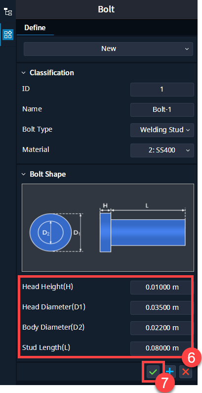 [CIM] How to define User-defined Bolt? – MIDAS Support