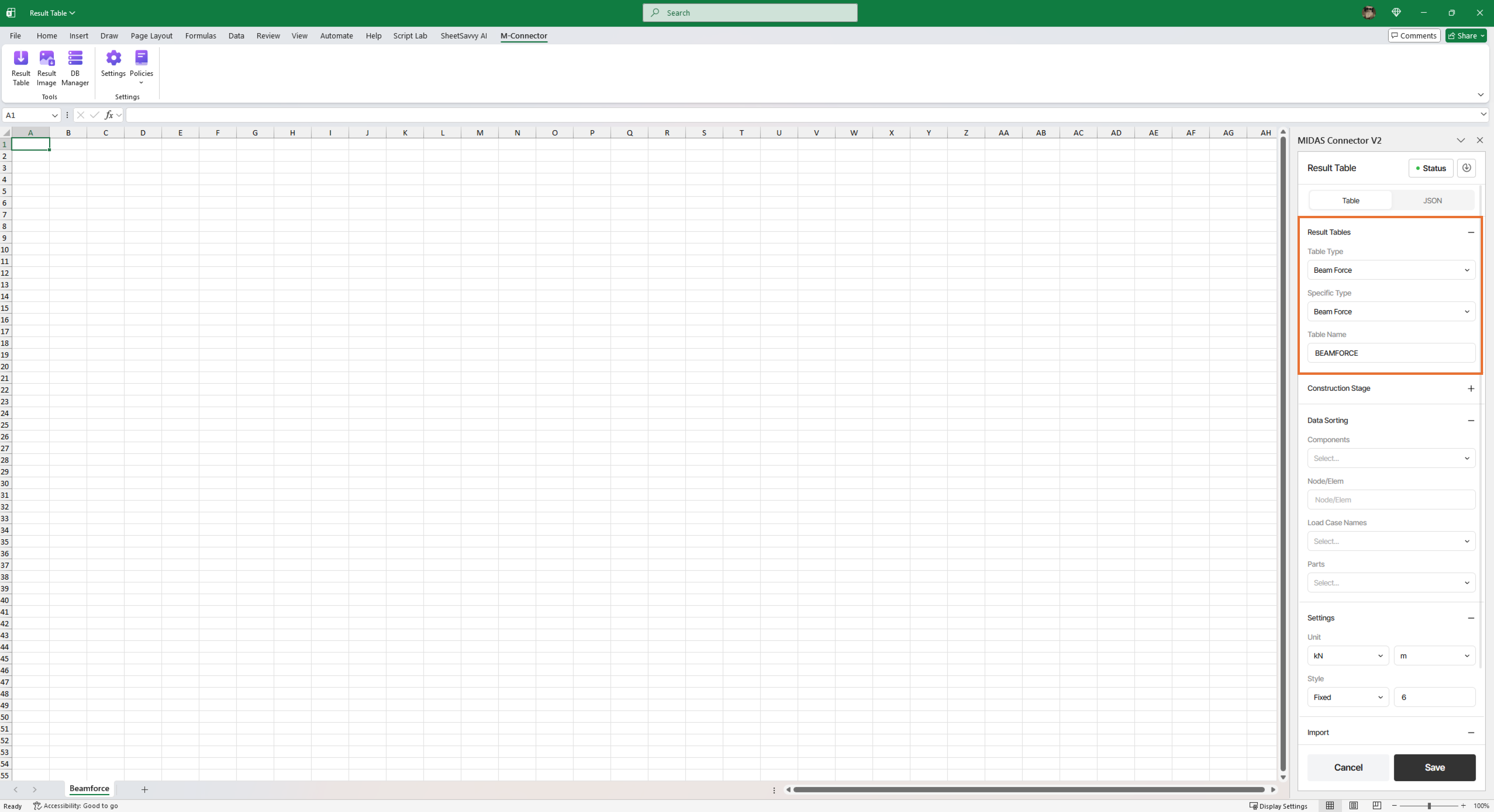 [M-Connector V2] Result Table Guide – MIDAS Support